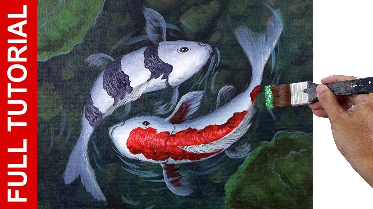 Tutorial: How to paint Koi in Acrylics / JMLisondra - Free Painting ...