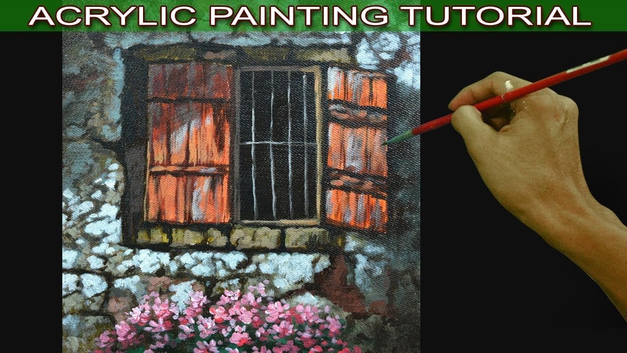 Acrylic Painting Tutorial on How to Paint Old House Window by JM ...